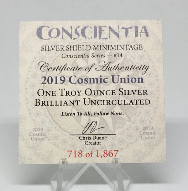 2019 Cosmic Union Mini Mintage by Silver Shield - BU 1 oz .999 Silver ...