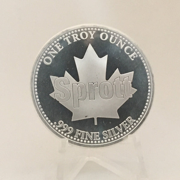 Sprott Canada 1oz, .999 Fine Silver Round - PM INC