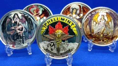 Official Enamelled Logo of Pheli Mint, 2oz .999 Silver - PM INC