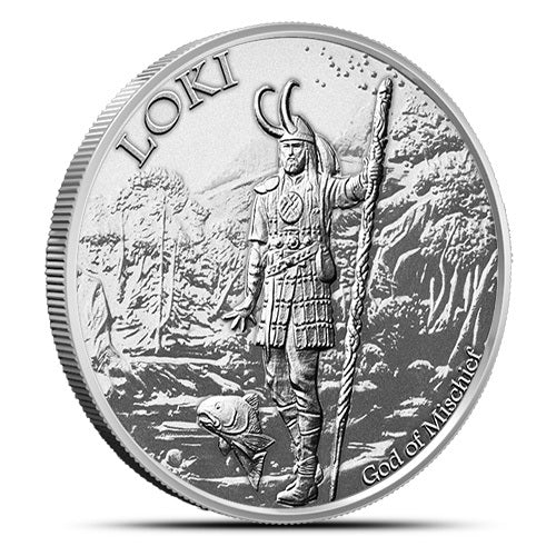 Norse Gods - LOKI by Anonymous Mint 1oz .999 Silver Round BU Finish ...